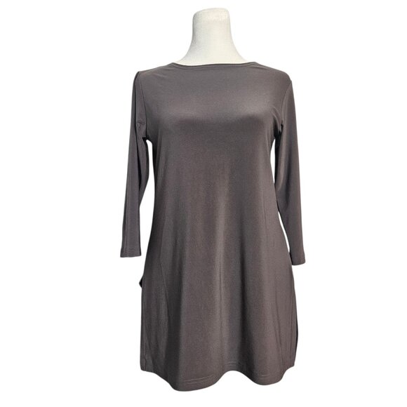 Sympli | Tops | Sympli Womens Tunic Sz 4 Taupe 34 Sleeves Stretch Top ...